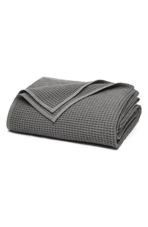 BOLL & BRANCH Waffle Organic Cotton Blanket - Stone