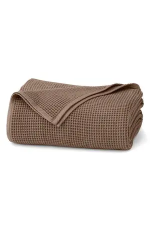 BOLL & BRANCH Waffle Organic Cotton Blanket Walnut