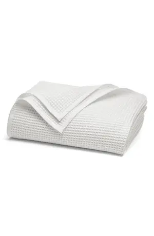 BOLL & BRANCH Waffle Organic Cotton Blanket - White
