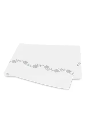 MATOUK Daphne 520 Thread Count Flat Sheet Silver