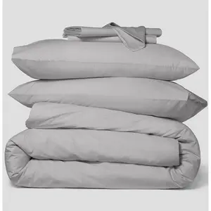 CASPER 300 Thread Count Organic Cotton Percale Sheet Set - Gray