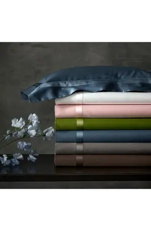 MATOUK Nocturne 600 Thread Count Fitted Sheet - Bone