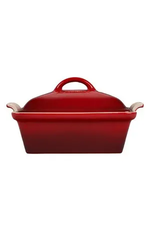 LE CREUSET Heritage 2 1/2 Quart Covered Square Stoneware Casserole