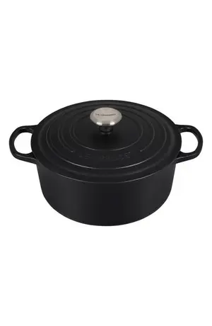 LE CREUSET Signature 5.5-quart Round Enamel Cast Iron French/dutch Oven - Licorice