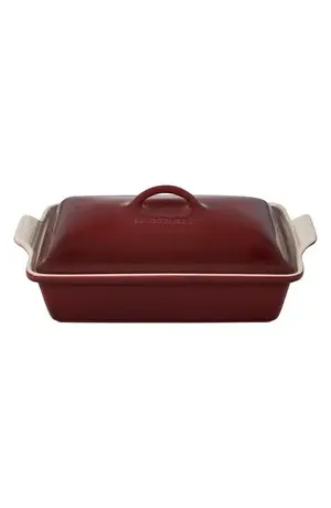 LE CREUSET 4-quart Rectangular Stoneware Casserole With Lid - Rhone
