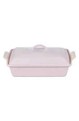 LE CREUSET 4-quart Rectangular Stoneware Casserole With Lid Shallot