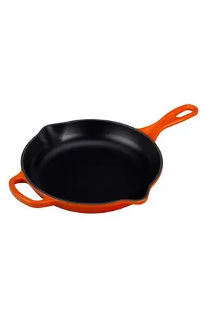 LE CREUSET Signature 9-inch Enamel Cast Iron Skillet - Flame