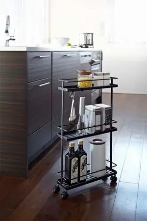 YAMAZAKI Tower Rolling Kitchen Storage Rack One-color