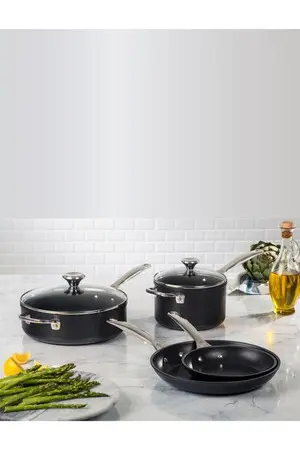 LE CREUSET 6-piece Toughened Nonstick Pro Cookware Set - Black
