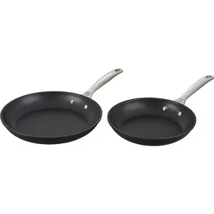 LE CREUSET Set Of 2 Toughened Nonstick Pro Fry Pans - Black