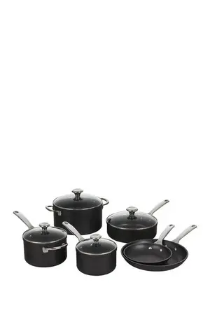 LE CREUSET 10-piece Toughened Nonstick Pro Cookware Set - Black