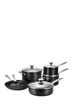 LE CREUSET 10-piece Toughened Nonstick Pro Cookware Set - Black