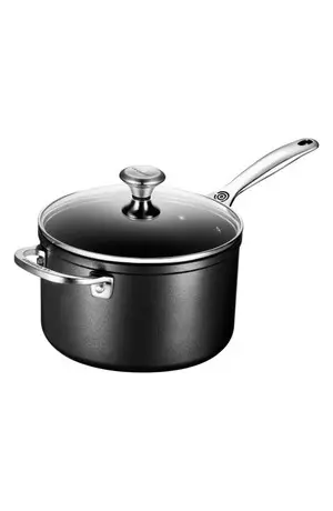 LE CREUSET 4-quart Toughened Nonstick Pro Saucepan - Black