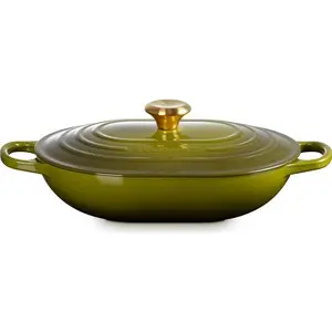 LE CREUSET 3.75-quart Oval Enameled Cast Iron Casserole Olive