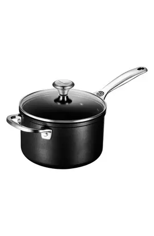 LE CREUSET 3-quart Toughened Nonstick Pro Saucepan - Black