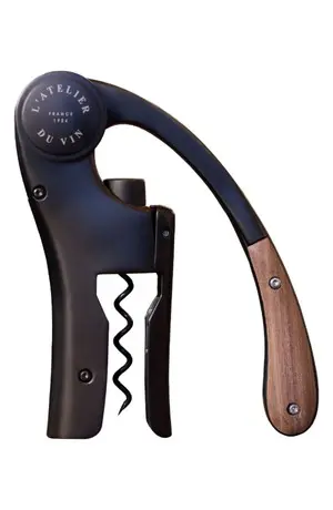 L'ATELIER DU VIN Oeno Motion Vertical Lever Corkscrew Black