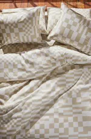 DUSEN DUSEN Check Duvet Cover & Sham Set