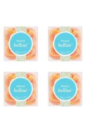 SUGARFINA Peach Bellini Set Of 4 Candy Cubes - Blue