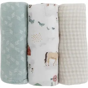 LITTLE UNICORN 3-pack Cotton Muslin Swaddle Blankets - Butterflies