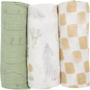 LITTLE UNICORN 3-pack Cotton Muslin Swaddle Blankets - Desert Night