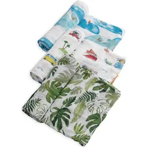 LITTLE UNICORN 3-pack Cotton Muslin Swaddle Blankets - Summer Vibe