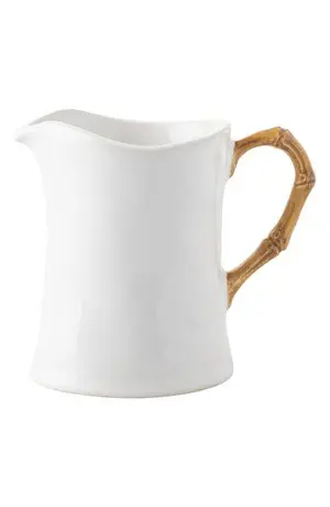 JULISKA Bamboo Ceramic Creamer Pitcher - Bamboo Natural