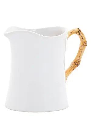 JULISKA Bamboo Ceramic Creamer Pitcher