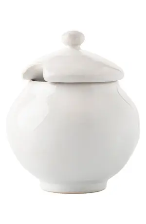 JULISKA Puro Sugar Bowl & Lid - Whitewash