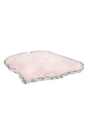 ANNA NEW YORK Kiva Large Stone Platter Rose Quartz