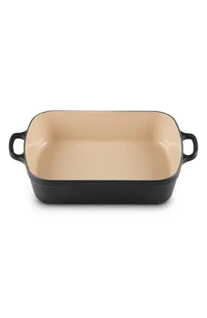 LE CREUSET Signature 3 Quart Enameled Cast Iron Roaster Licorice