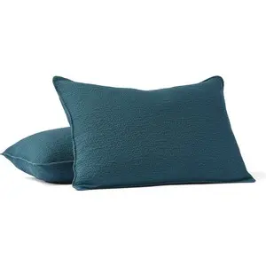 COYUCHI Cascade Matelassé Organic Cotton Sham Aegean