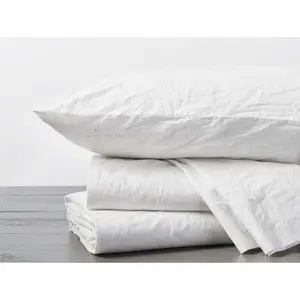 COYUCHI Set Of 2 Organic Crinkled Percale Pillowcases - Alpine White