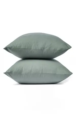 COYUCHI Cloud Set Of 2 Brushed Organic Cotton Flannel Pillowcases Cypress