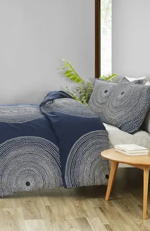 Marimekko Fokus Duvet Cover & Sham Set - Dark Blue