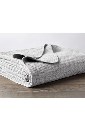 COYUCHI Honeycomb Organic Cotton Blanket Pewter