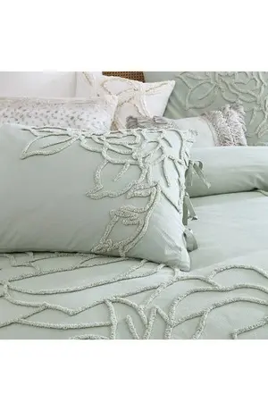 PERI HOME Chenille Rose Comforter & Sham Set - Green