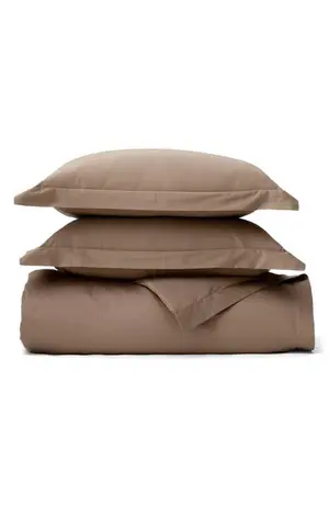 BOLL & BRANCH Signature Hemmed Duvet Set Walnut