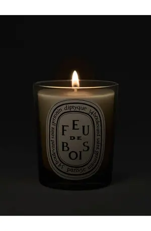 DIPTYQUE Feu De Bois Scented Candle - Clear Vessel