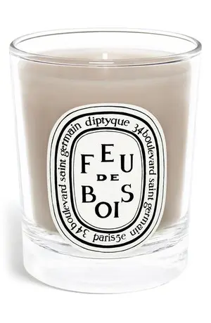DIPTYQUE Feu De Bois Scented Candle - Clear Vessel