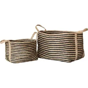 WILL & ATLAS Jute Basket - Striped
