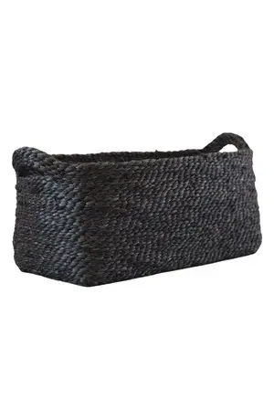 WILL & ATLAS Rectangular Jute Tray - Charcoal
