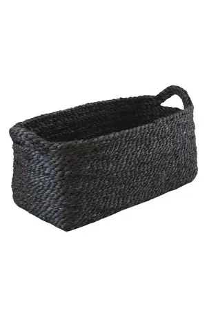 WILL & ATLAS Rectangular Jute Tray - Charcoal