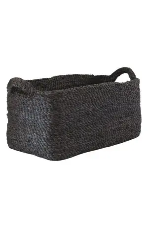 WILL & ATLAS Rectangular Jute Tray - Charcoal