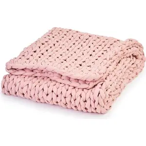 BEARABY Weighted Knit Blanket Evening Rose