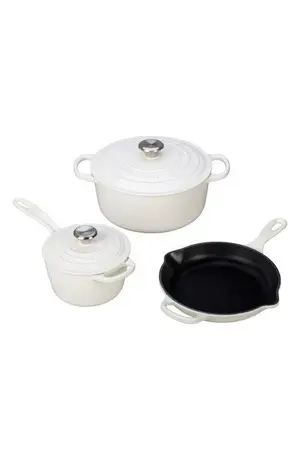 LE CREUSET 5-piece Signature Enameled Cast Iron Cookware Set One-color