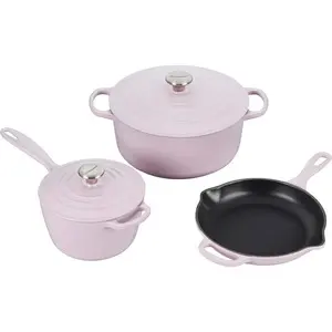 LE CREUSET 5-piece Signature Enameled Cast Iron Cookware Set - Shallot