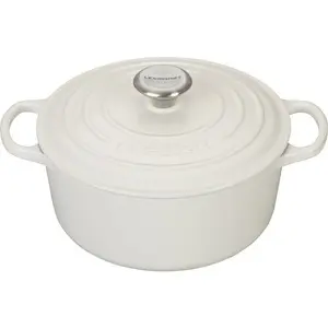 LE CREUSET Signature 4.5-quart Round Enamel Cast Iron Dutch Oven - White