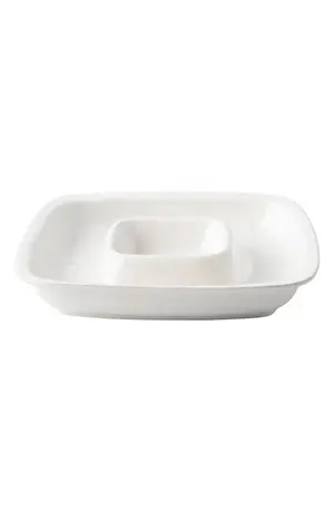 JULISKA Puro Chip & Dip Serving Bowl - Whitewash