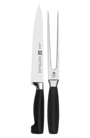 ZWILLING Four Star Two-piece Carving Set - Black