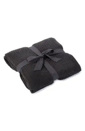 Barefoot Dreams Cozychic Light Ribbed Throw - Carbon
